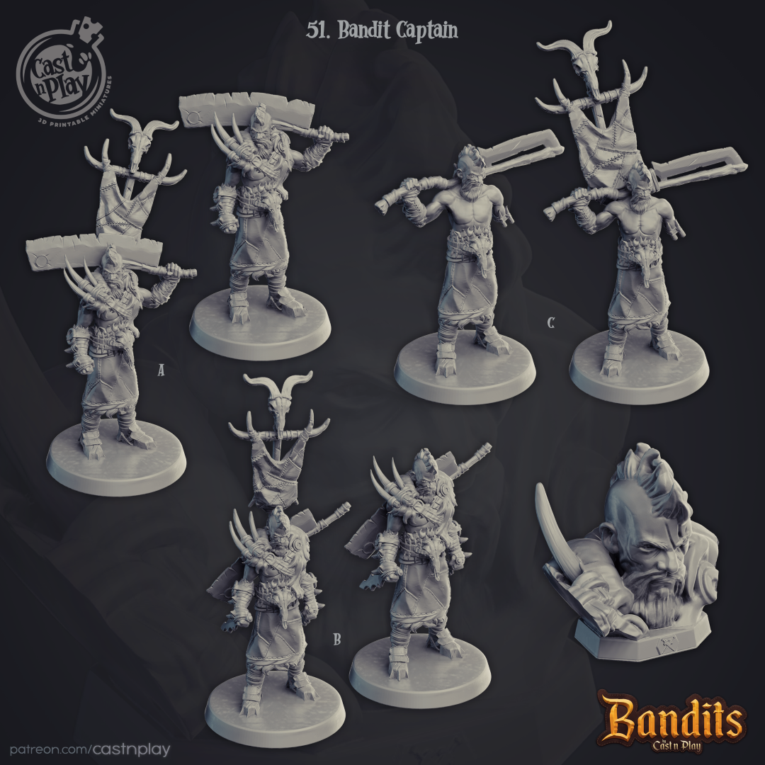 Bandit Captain - Cast n Play - Miniatures by Only-Games.co