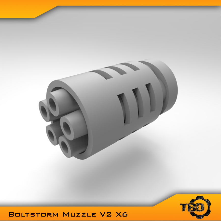 Boltstorm Muzzle V2 X6 - Tight Bore Designs - Miniatures by Only-Games.co