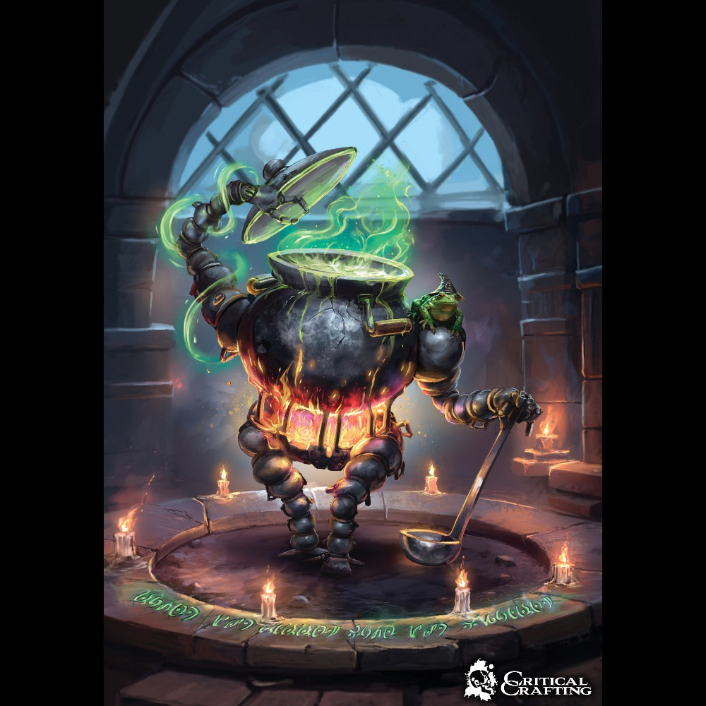 Cauldron Golem - Poster - Critical Crafting - Miniatures by Only-Games.co