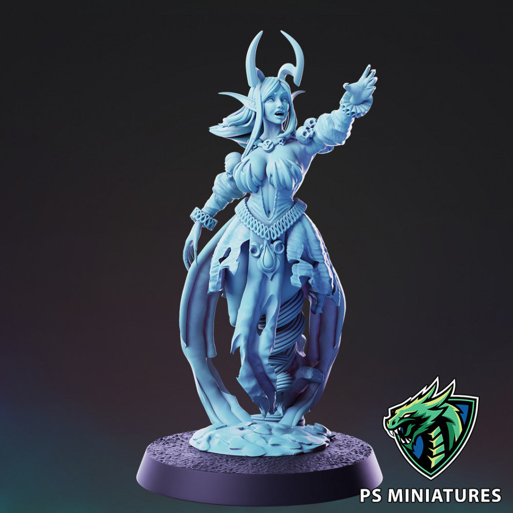 Cursed Elf Banshee Horned Variant - Pose 2 - PS Miniatures - Miniatures ...