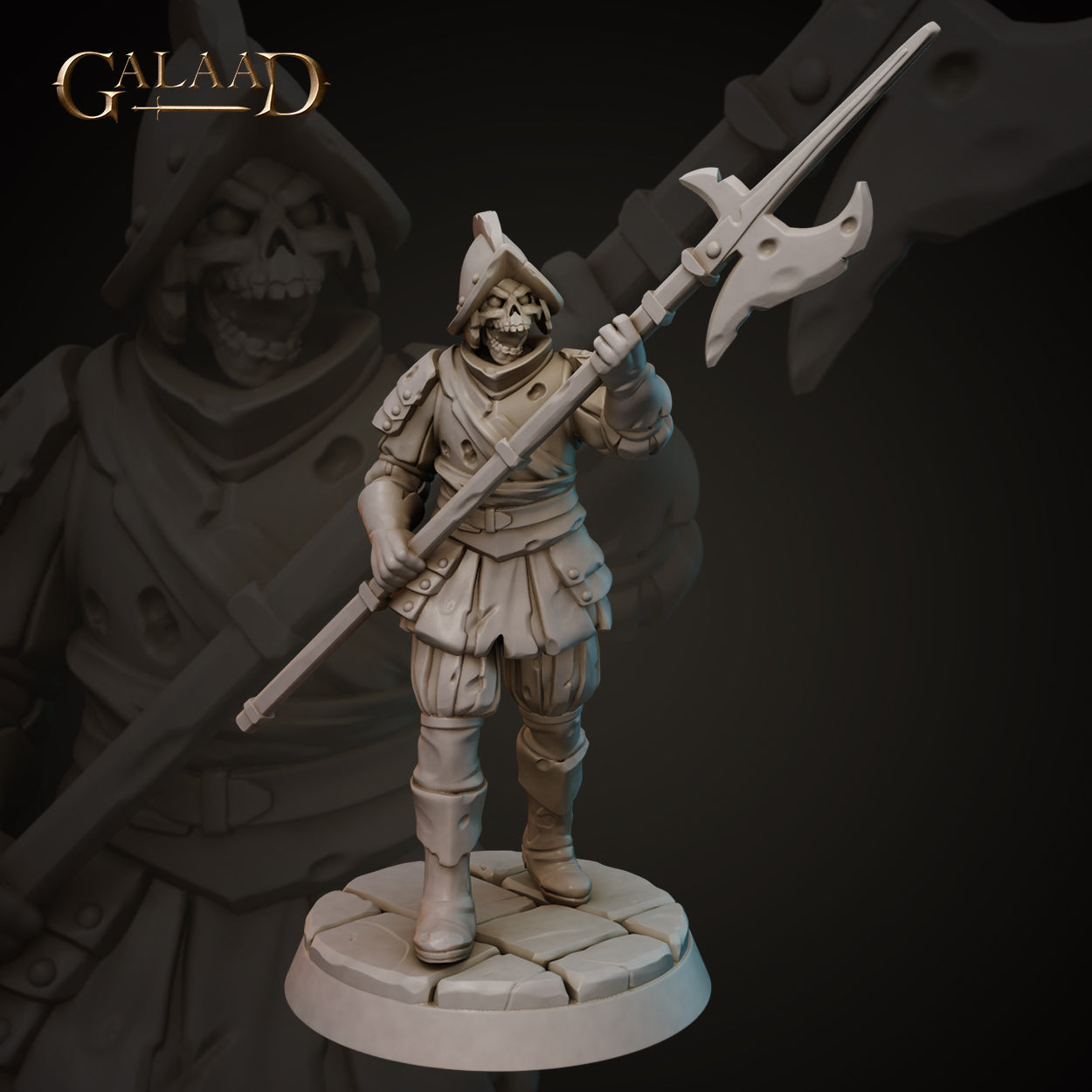 Cursed skeleton conquistador - Galaad - Miniatures by Only-Games.co