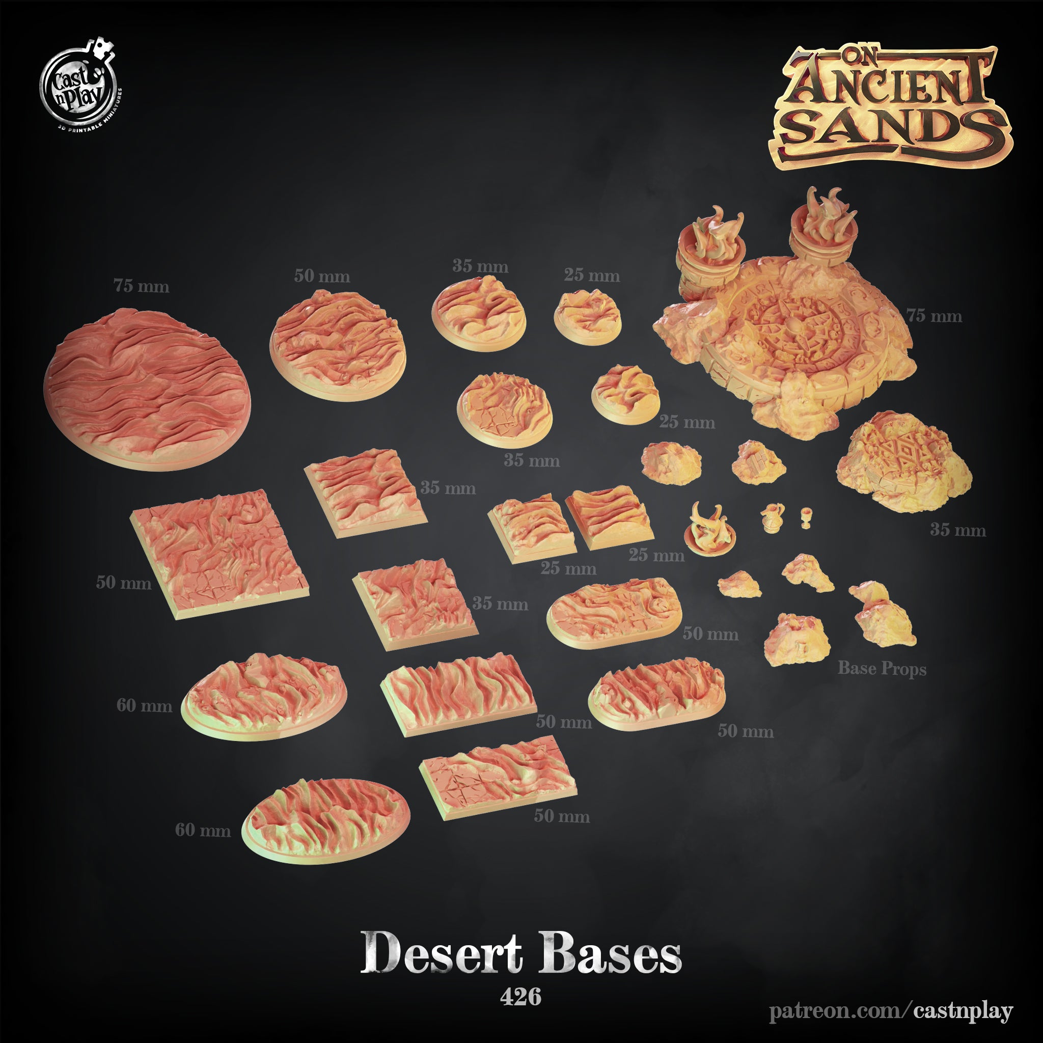 Desert Bases - Cast n Play - Miniatures by Only-Games.co
