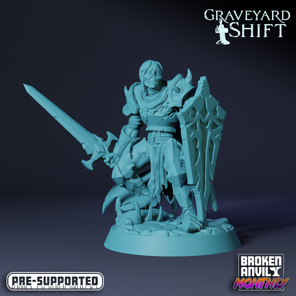 Graveyard Shift - Undead Knight 1 - Broken Anvil Miniatures ...