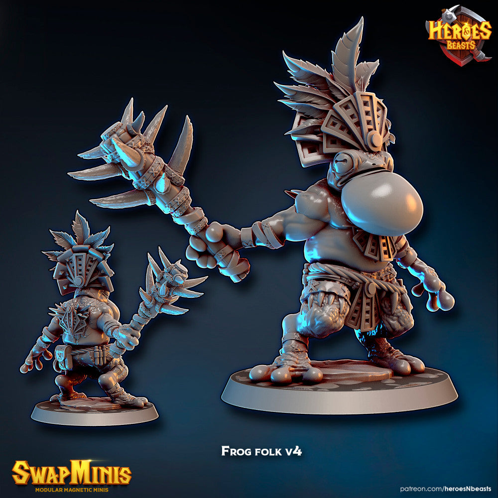 frogfolk v4 - Heroes and Beasts - Miniatures by Only-Games.co