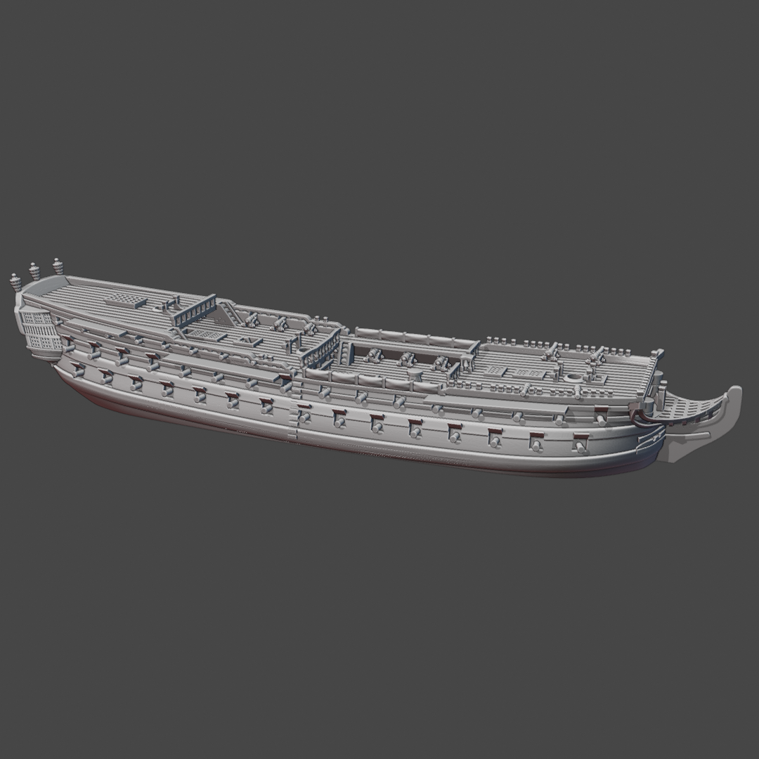 British 80-gun 3rd rate HMS Foudroyant, 1798-1890 - Turner Miniatures ...
