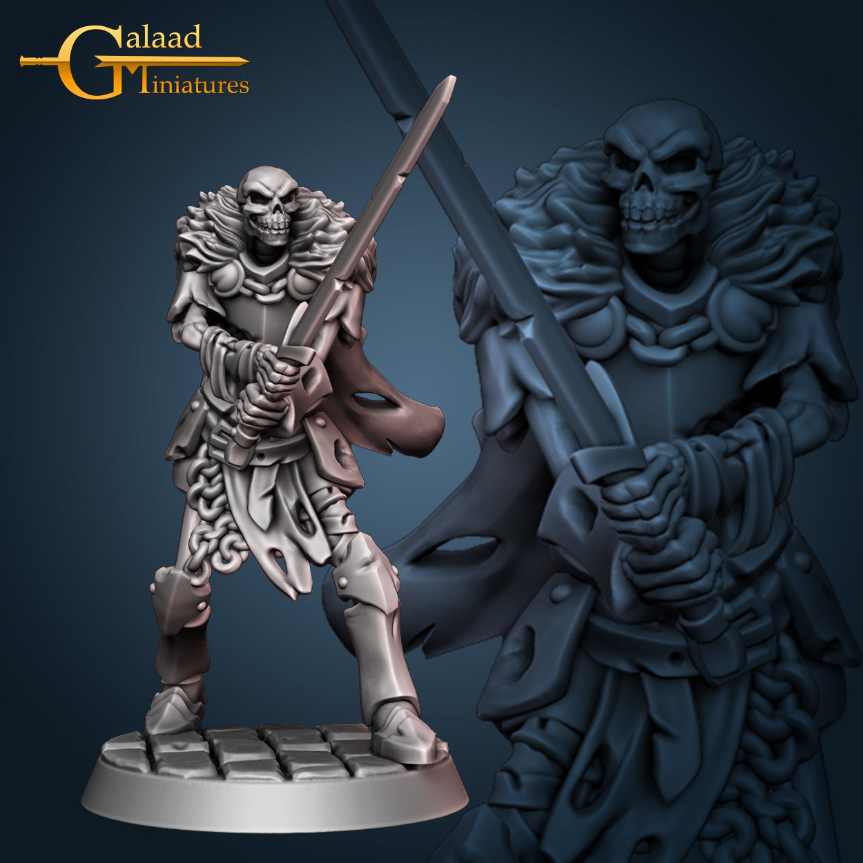 Skeleton Fighter - Galaad - Miniatures by Only-Games.co
