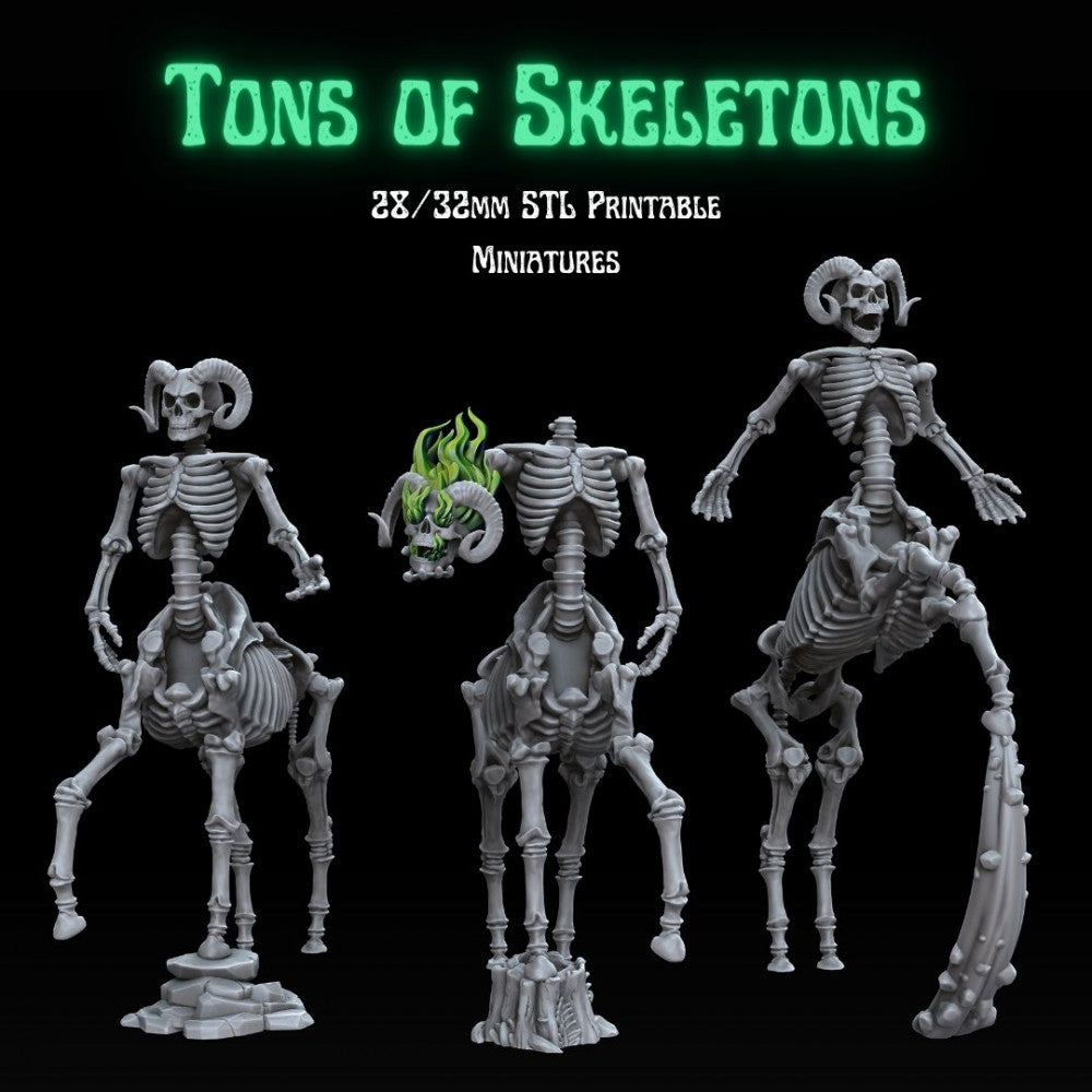 Tons of Skeletons: Undead Centaurs - Apache Studio - Miniatures by Only ...