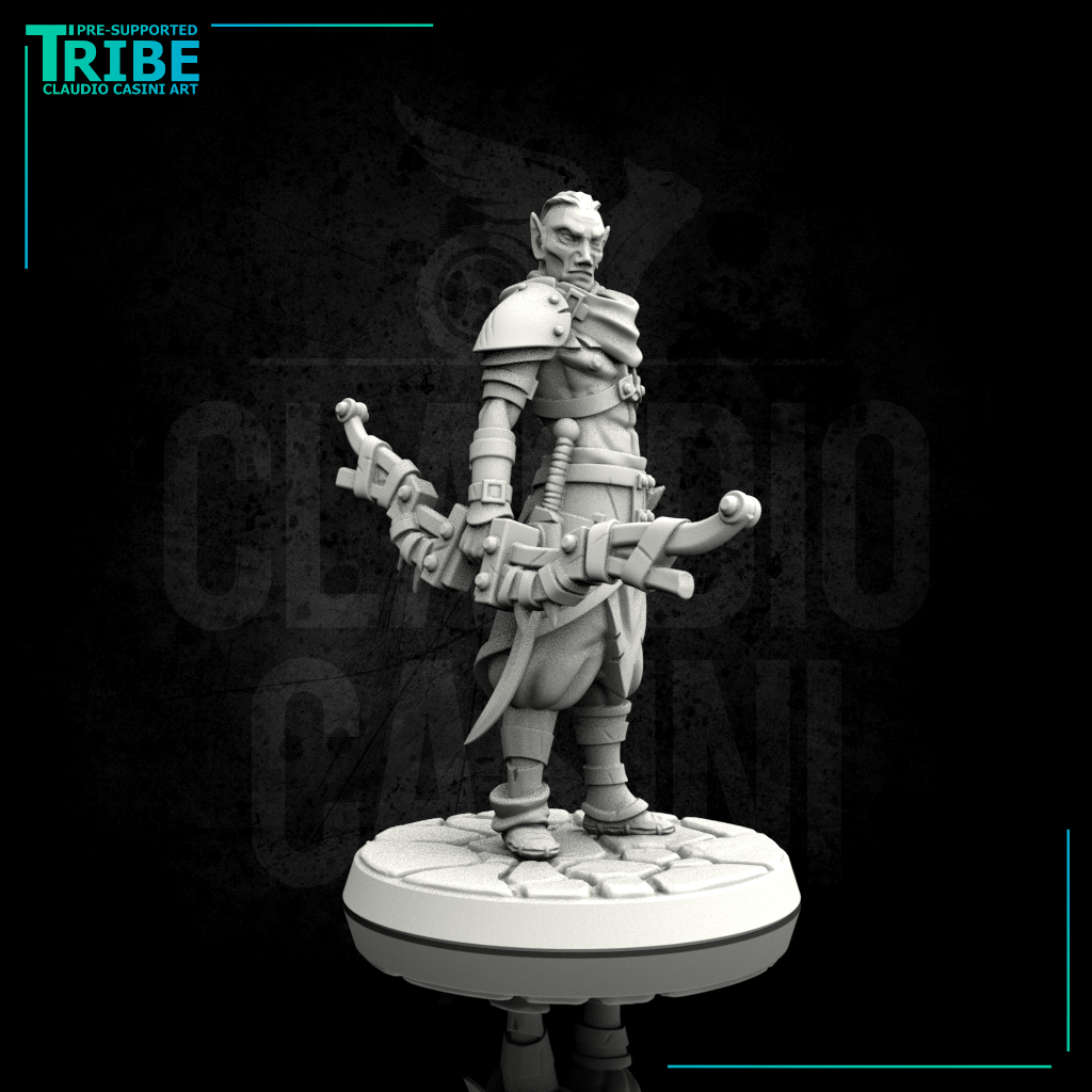 (0001) Male human elf ranger with bow - Claudio Casini Art - Miniatures ...