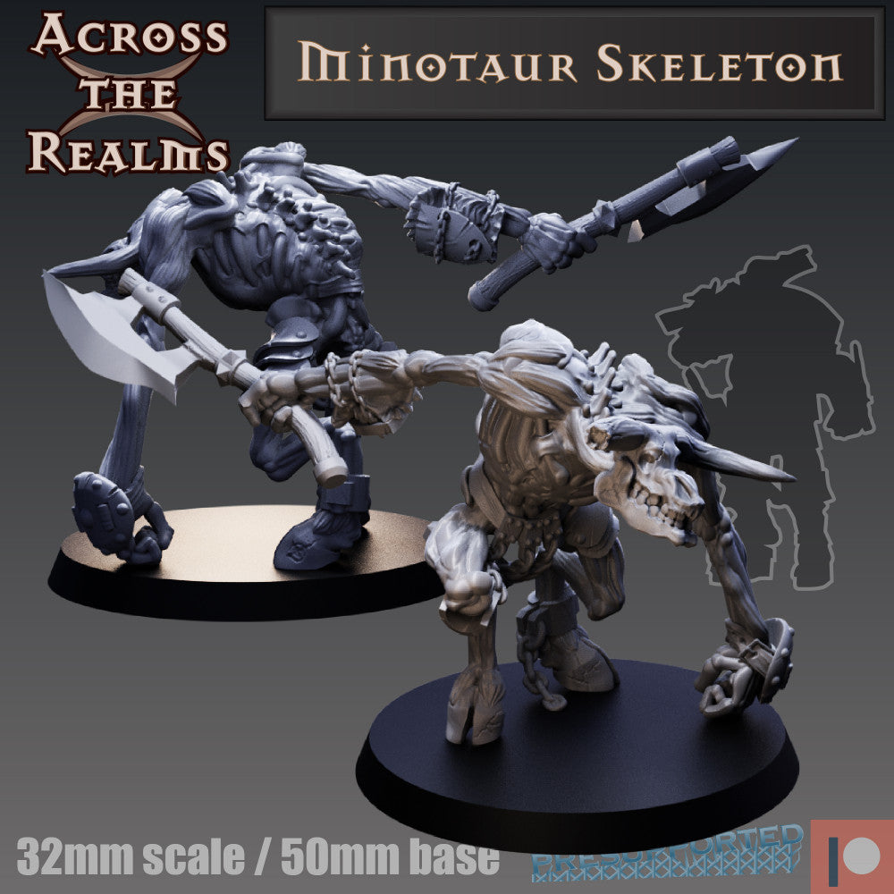 Minotaur Skeleton - Across the Realms - Miniatures by Only-Games.co