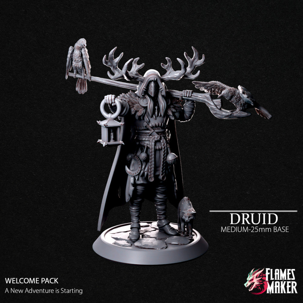 Human Druid - Flames Maker - Miniatures by Only-Games.co