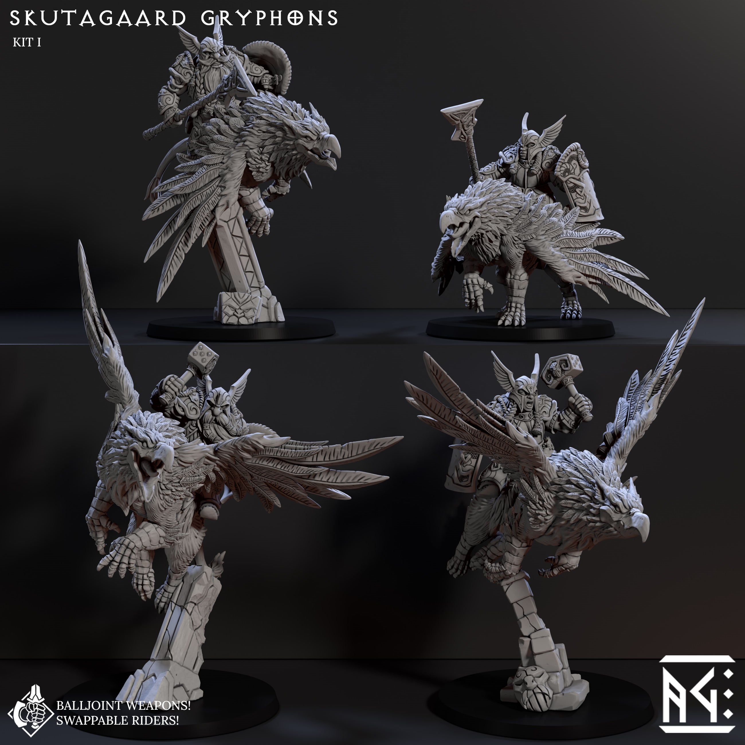 Dwarven Gryphon Riders (Lok-Badar Dwarven Defenders) - ArtisanGuild ...