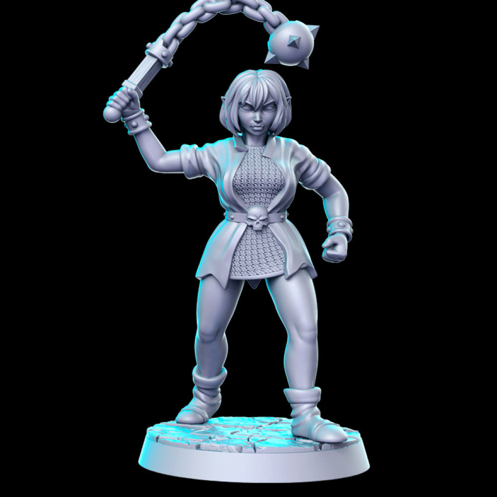 Orc morning star - 32mm - DnD - RNestudio - Miniatures by Only-Games.co
