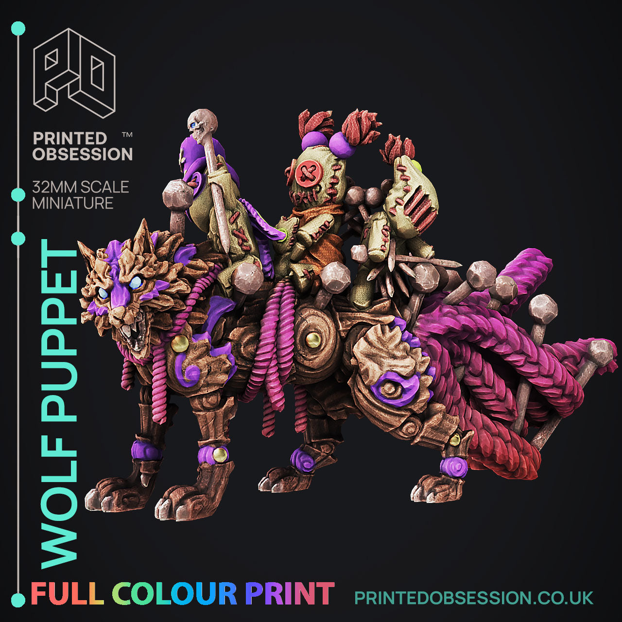 Wolf Puppet - Pre-Coloured - 32mm Scale - Printed Obsession ...