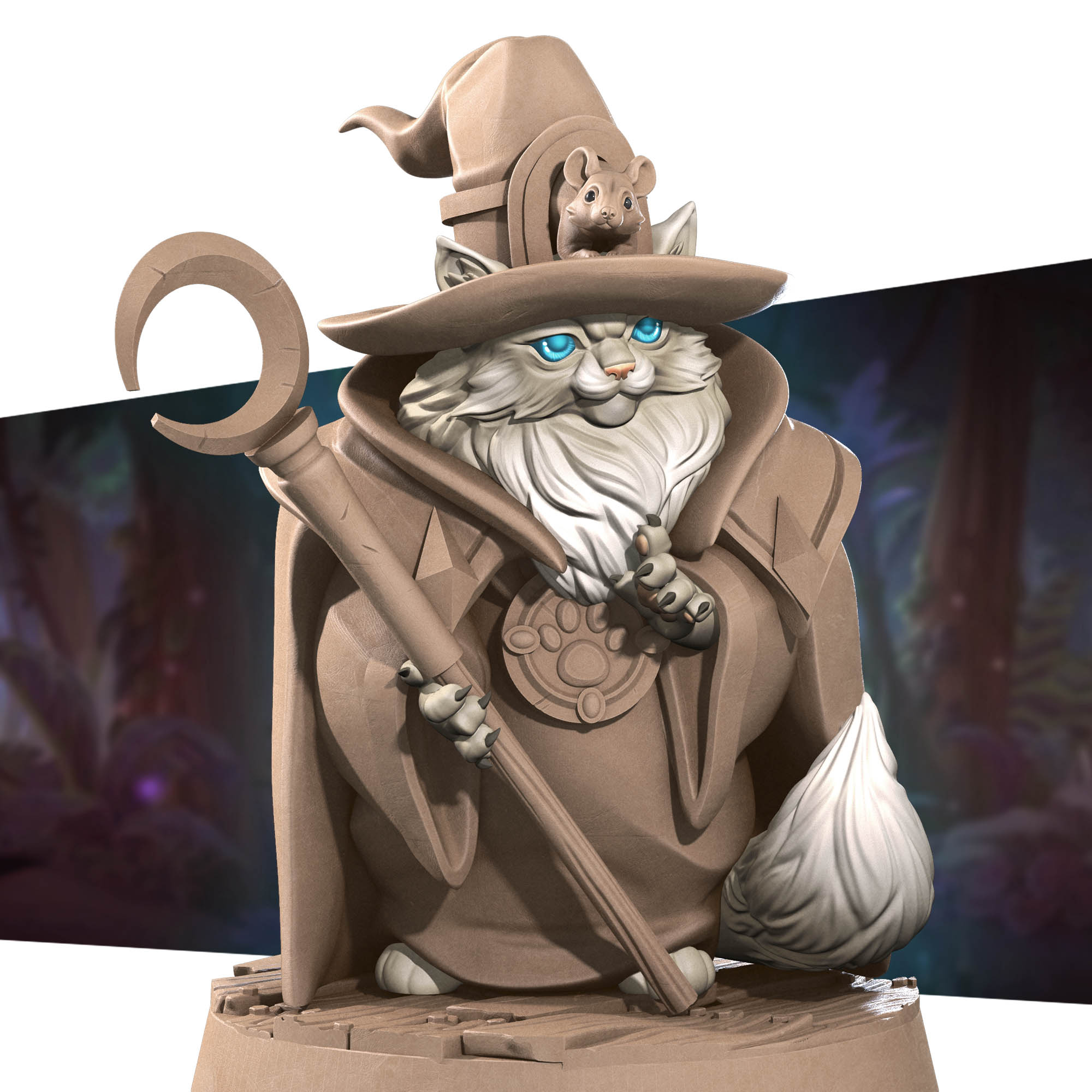 Catfolk Wizard - Bite The Bullet Studio - Miniatures by Only-Games.co