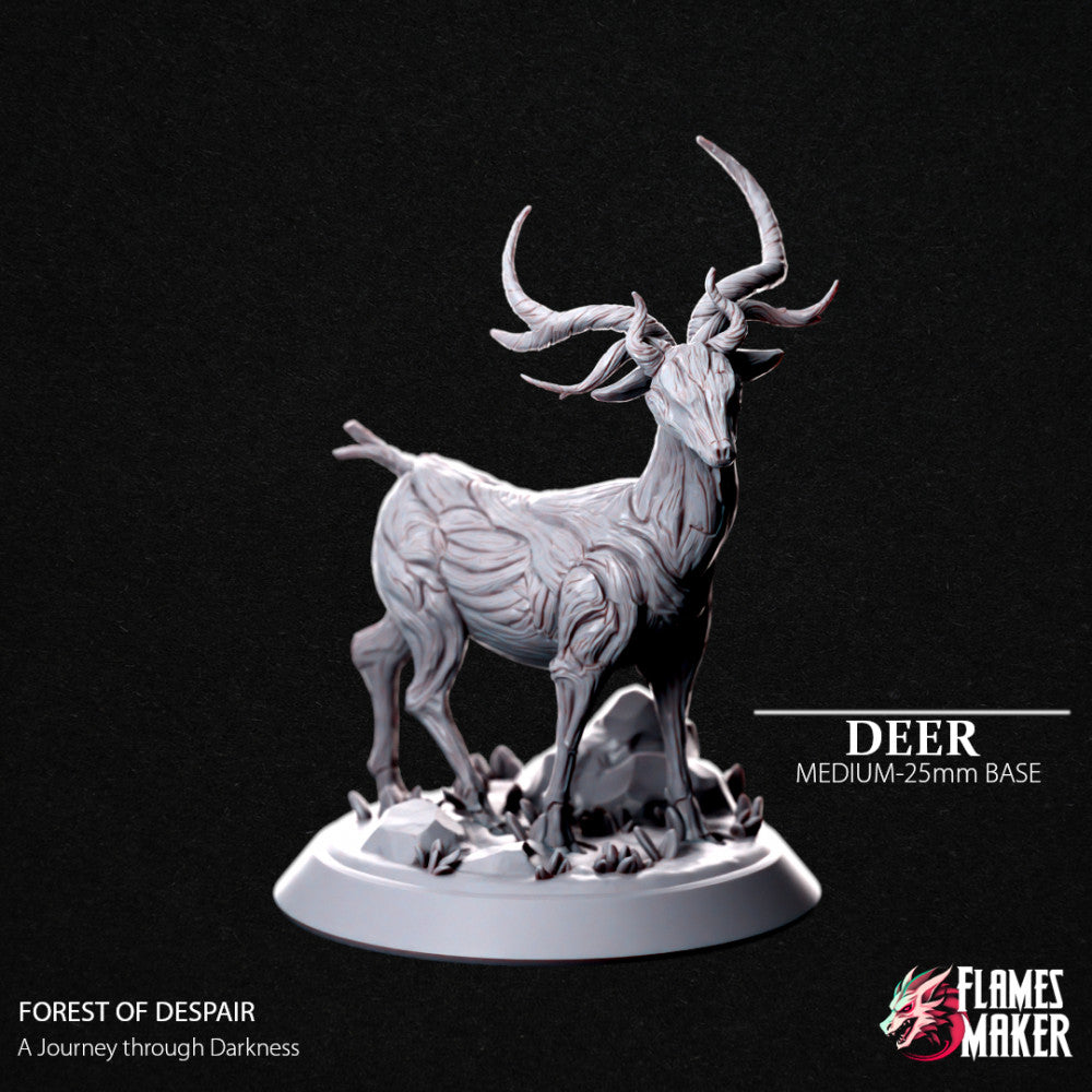 Deer - PRESUPPORTE - Flames Maker - Miniatures by Only-Games.co
