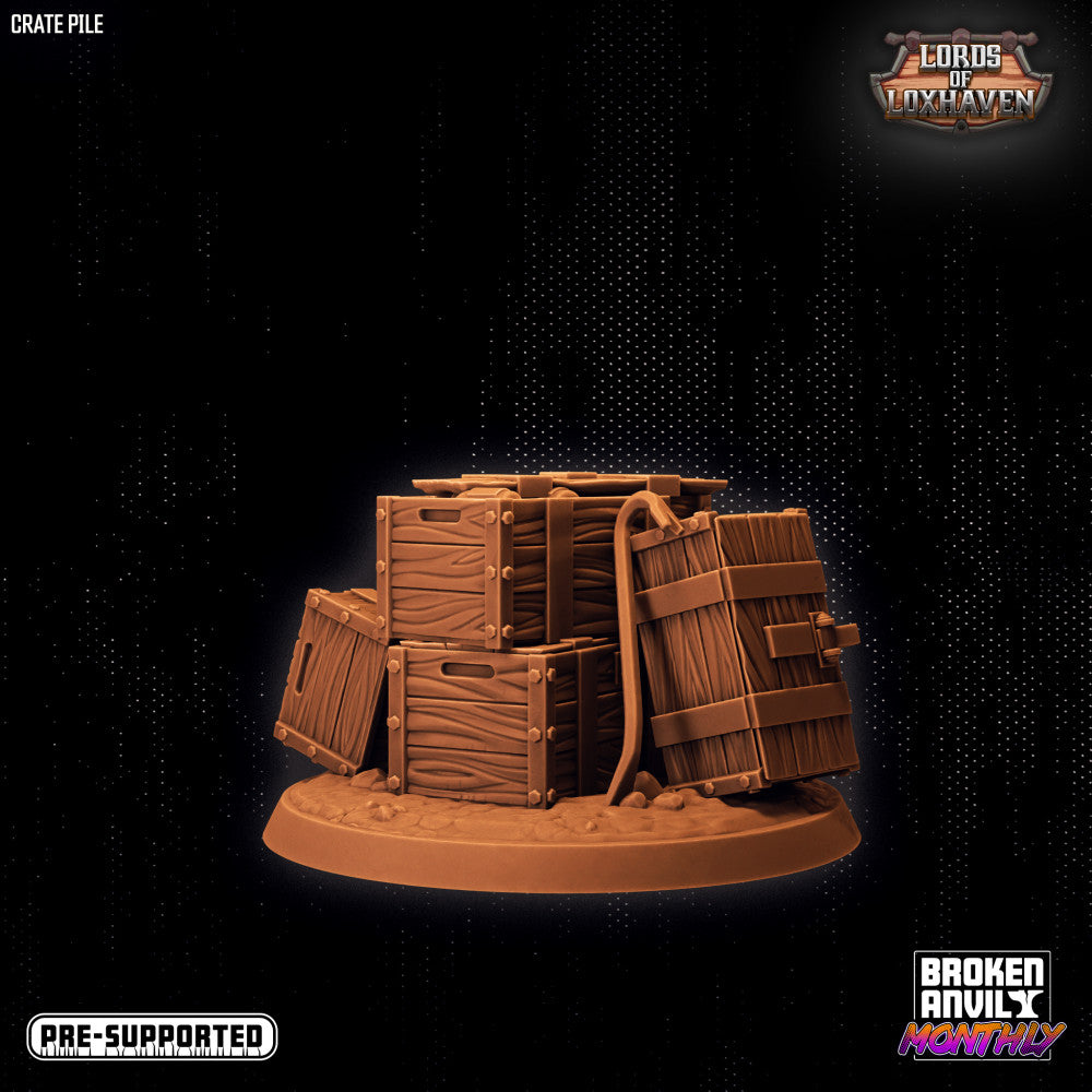Lords of Loxhaven - Crate Pile - Broken Anvil Miniatures - Miniatures ...
