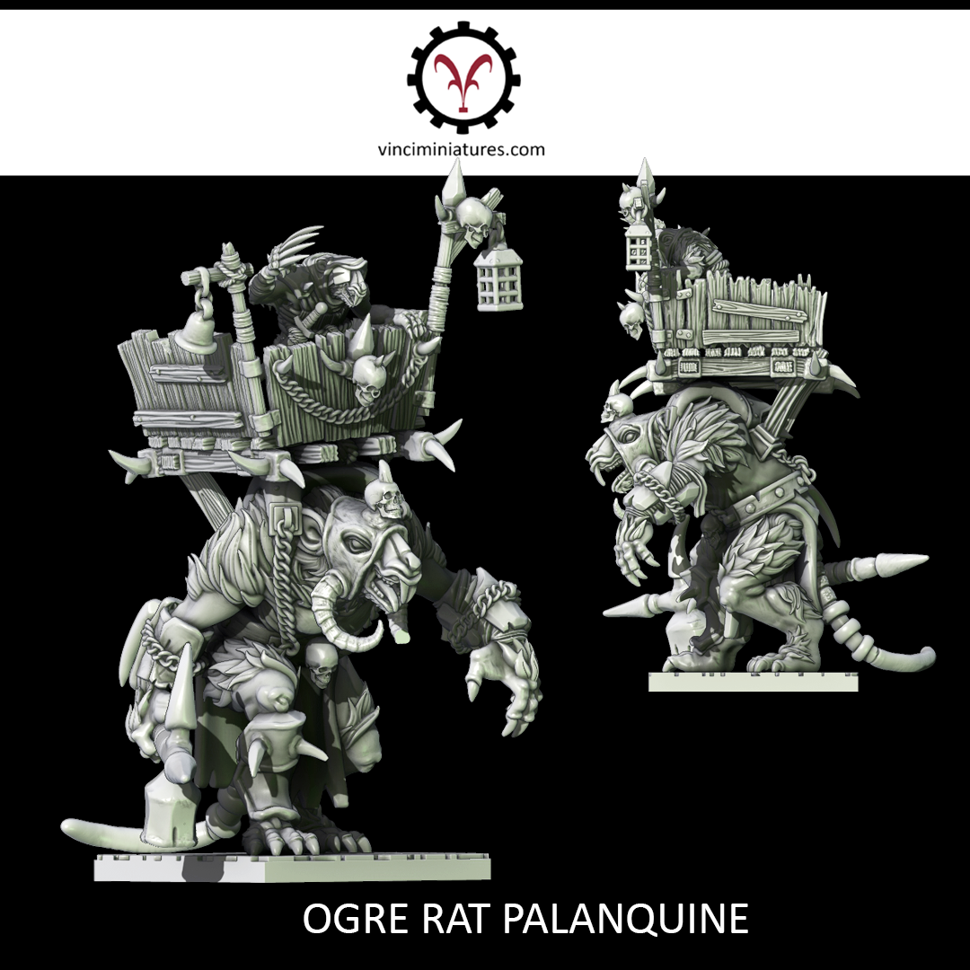 OGRE RAT PALANQUINE - vinciminiatures - Miniatures by Only-Games.co
