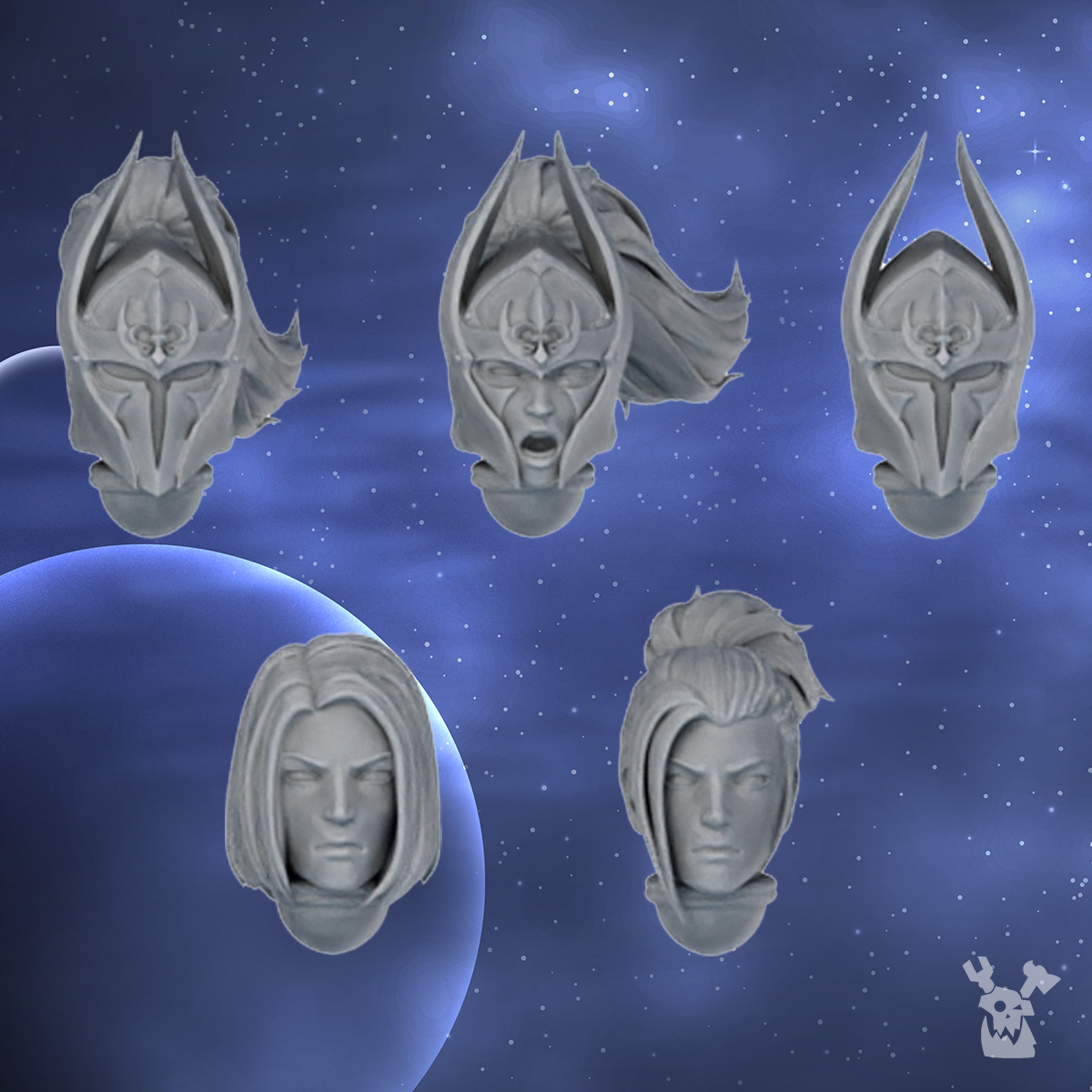 Nova Star Heads Set x5 - DakkaDakka.Store - Miniatures by Only-Games.co
