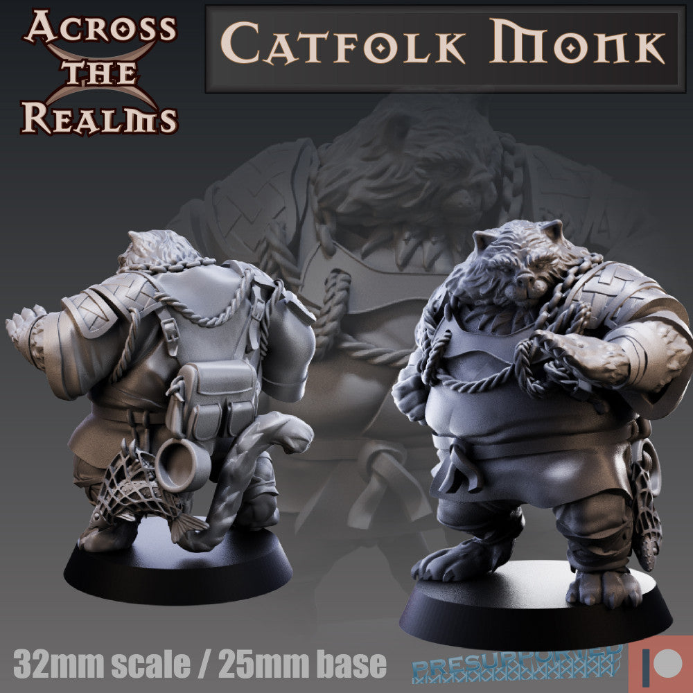Catfolk Monk - Across the Realms - Miniatures by Only-Games.co