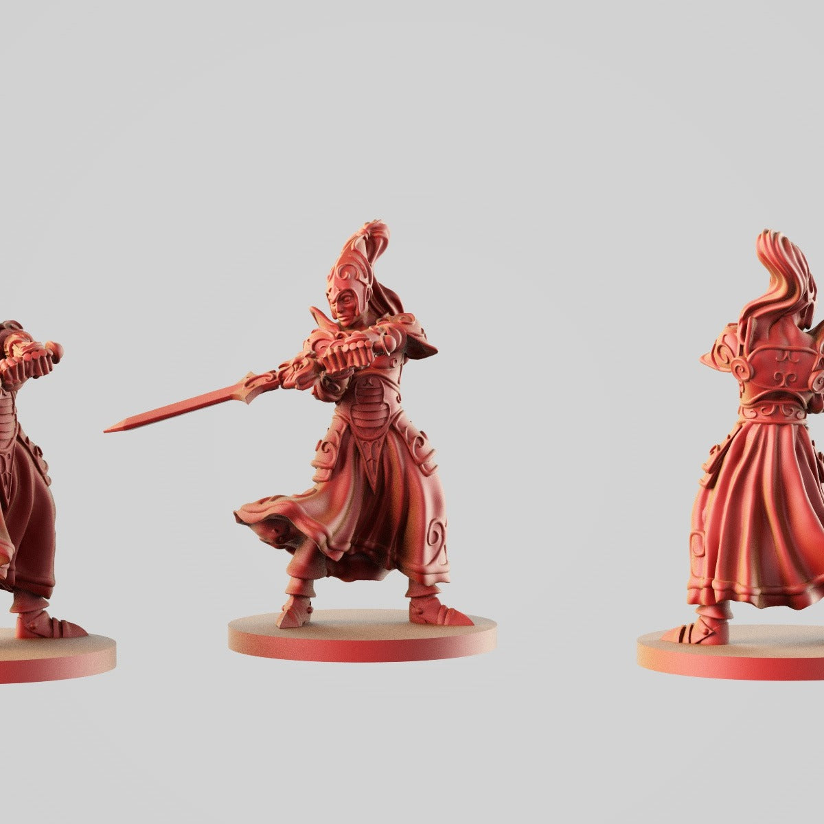 Paladins (4 miniatures) - Crosslances - Miniatures by Only-Games.co