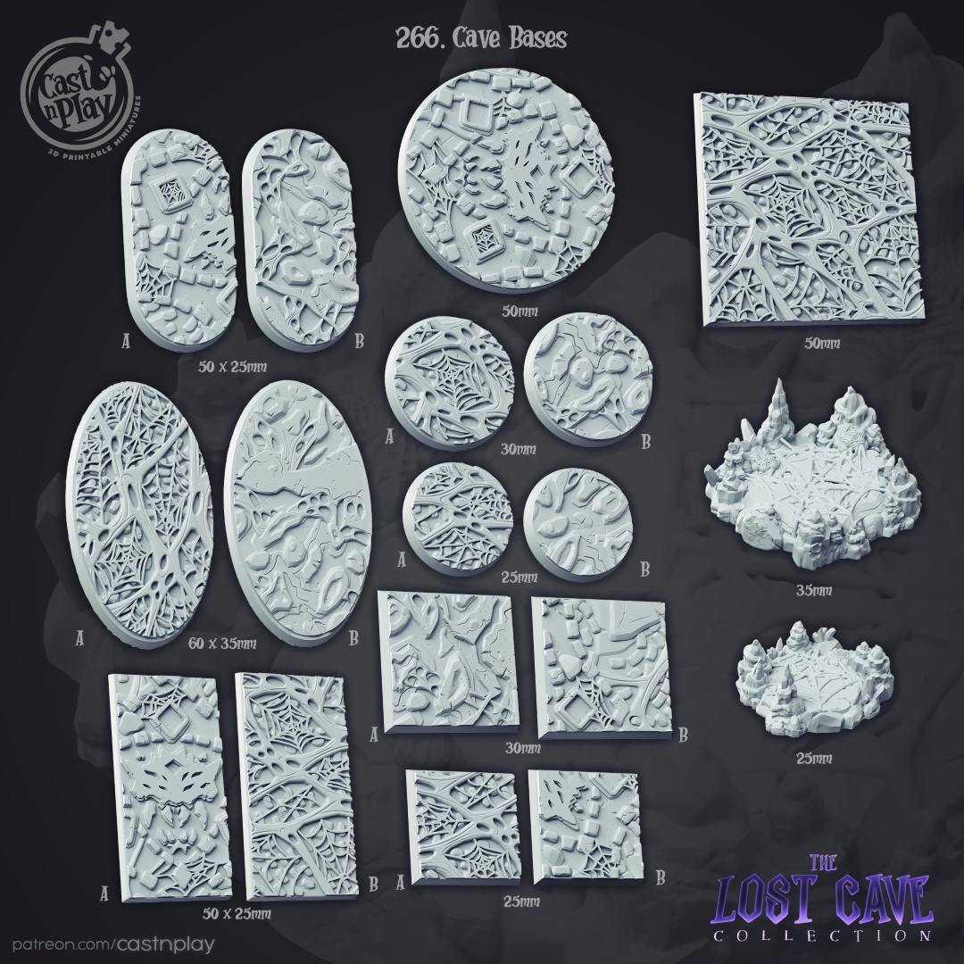 Cave Bases - Cast n Play - Miniatures by Only-Games.co
