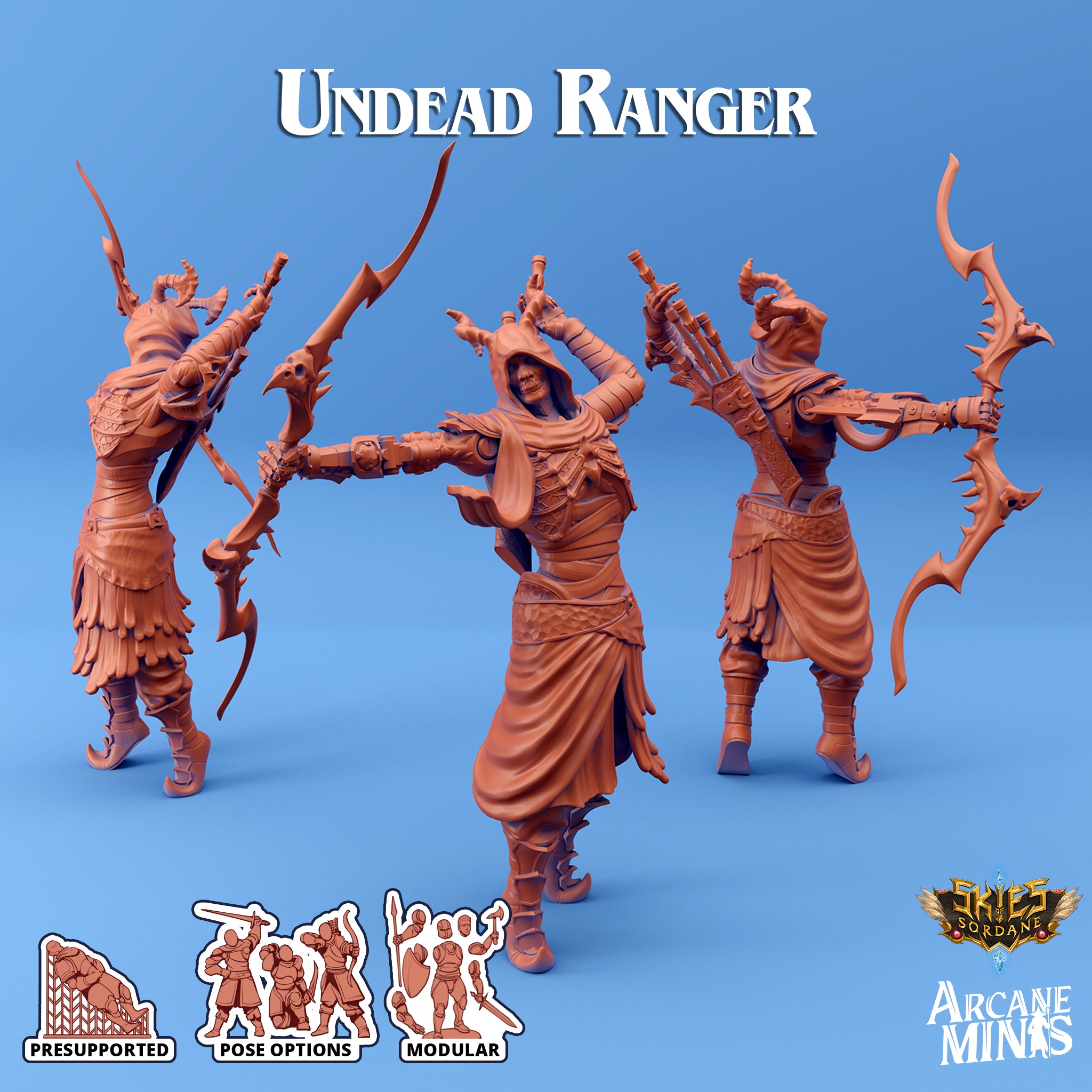 Undead Ranger - Arcane Minis - Miniatures by Only-Games.co