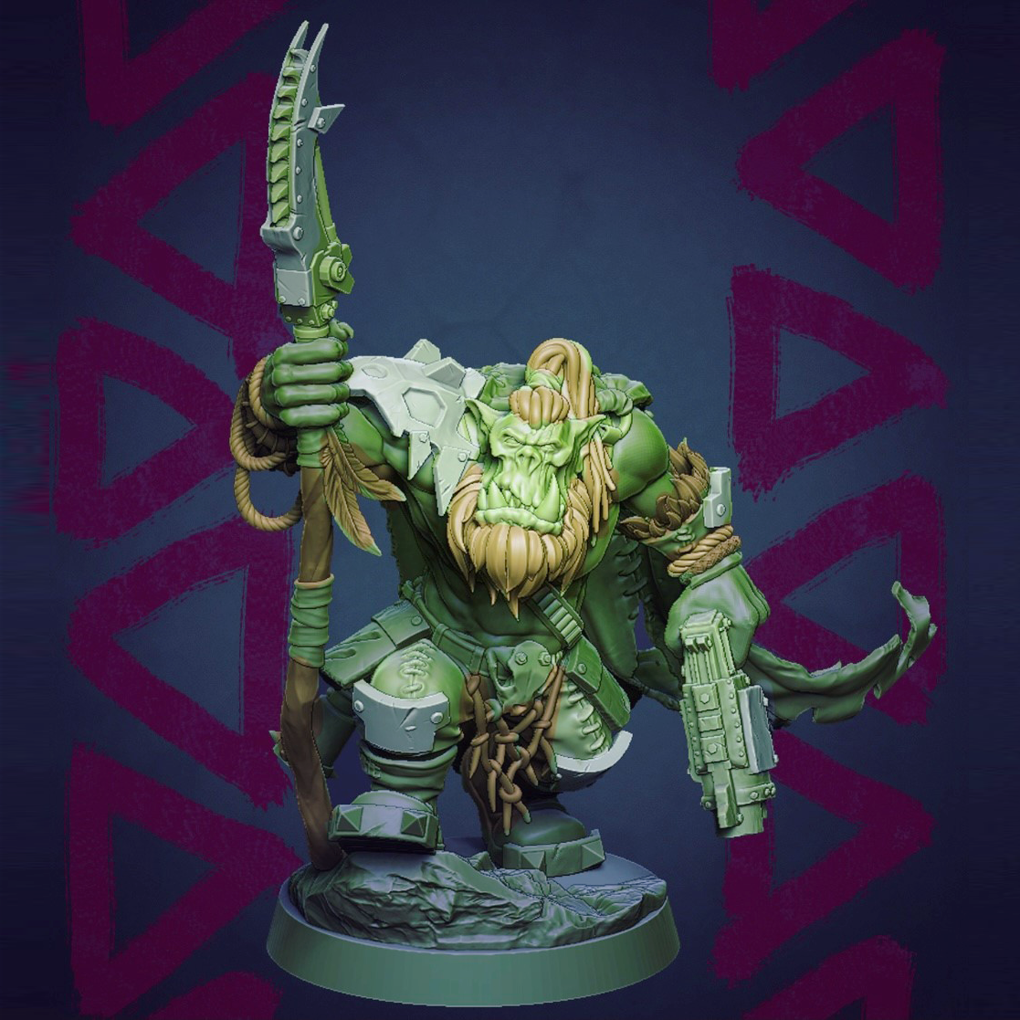 Orc Monster Hunter - A (Tablescale) - MrModulork - Miniatures by Only ...