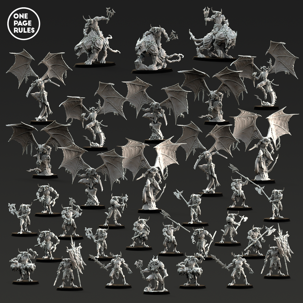 War Daemons Army Starter (34 Models) - One Page Rules - Miniatures by ...