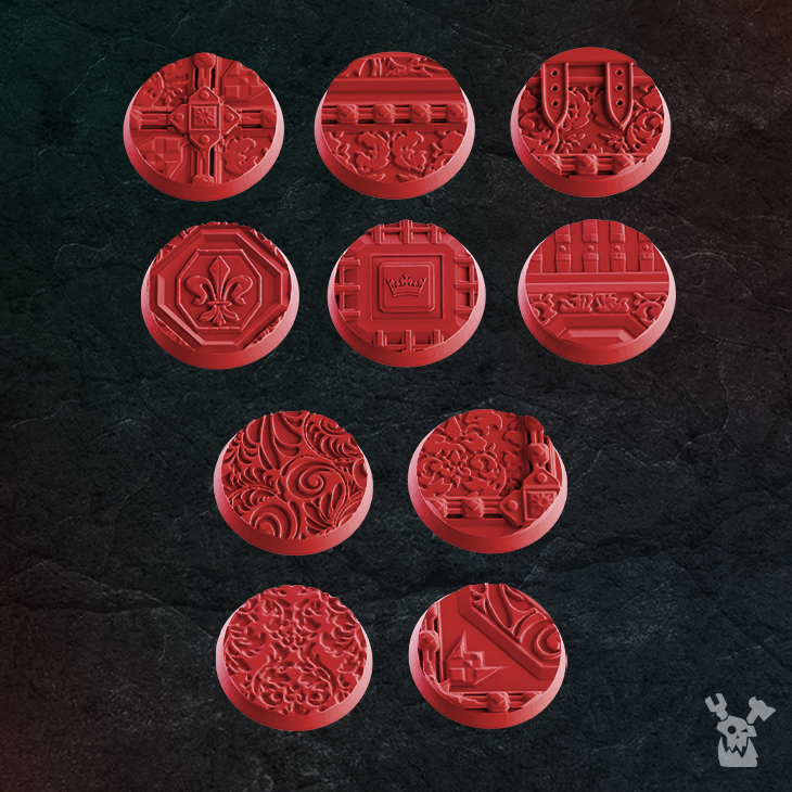 Royal Theme 25mm Bases Set x10 - DakkaDakka.Store - Miniatures by Only ...