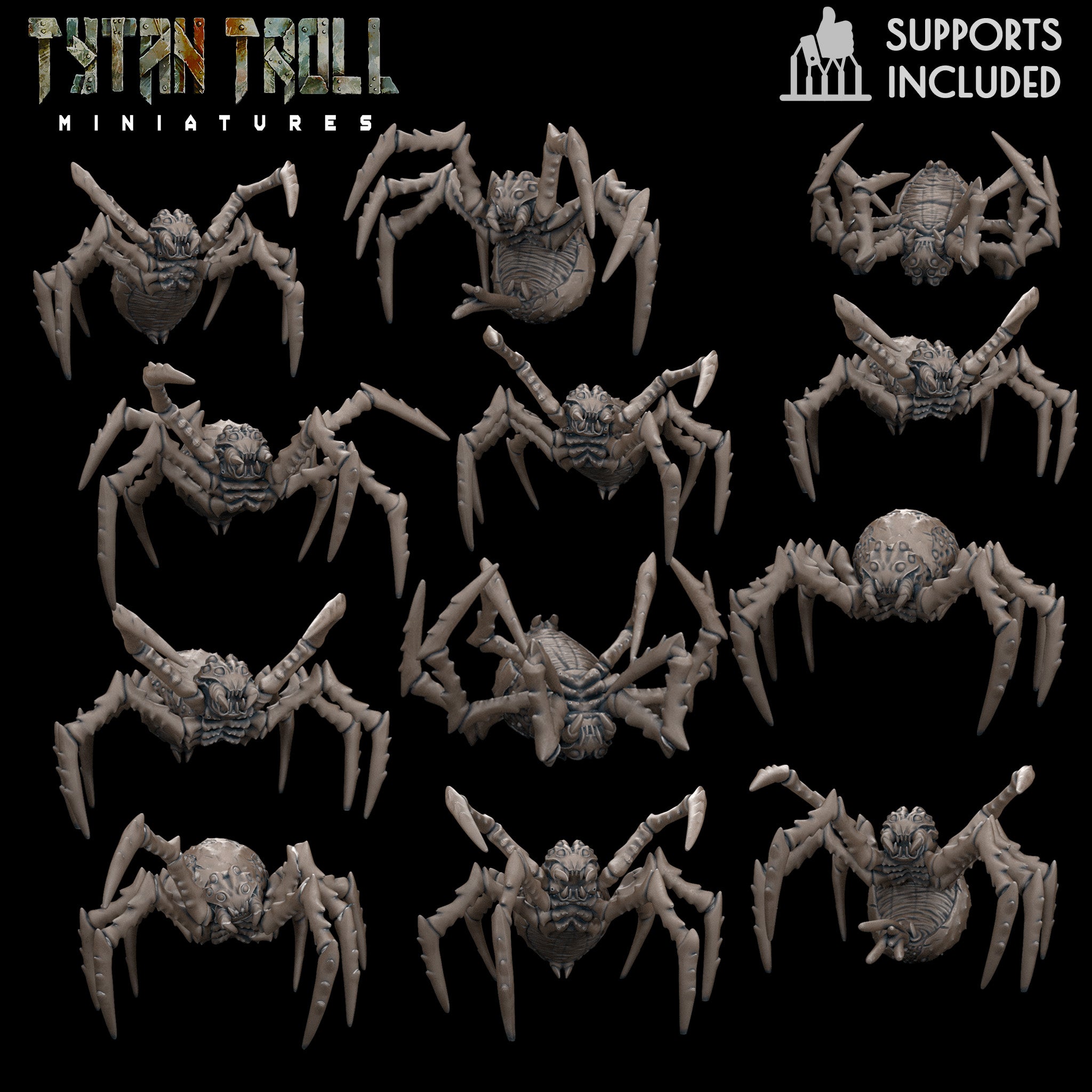 Giant Spider Bundle - 32mm - DND - Pathfinder - TytanTroll Miniatures ...