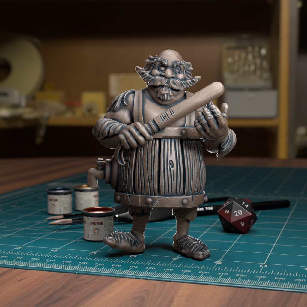 Halfling Barkeep - Fantasy DND Miniatures - TytanTroll Miniatures ...