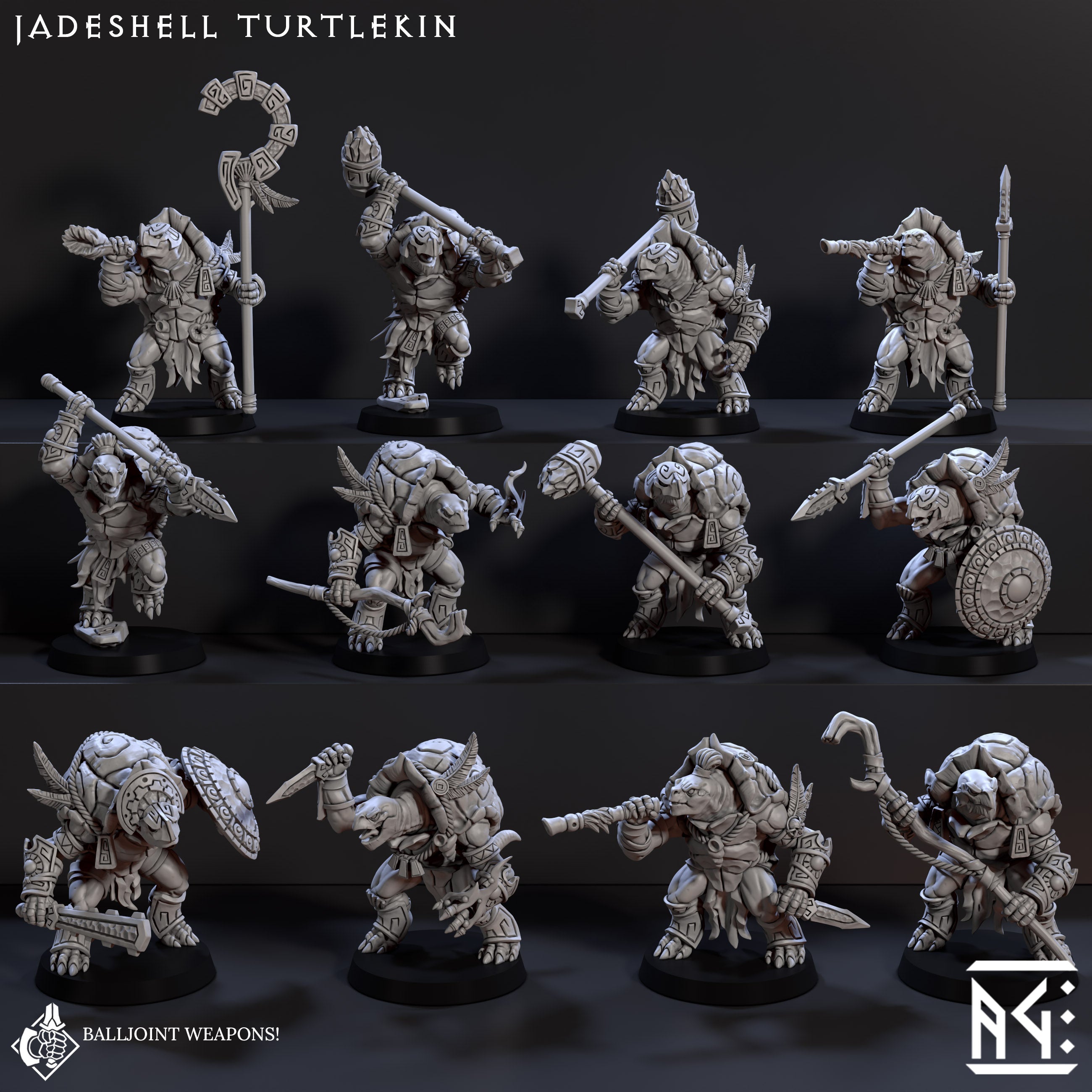 Jadeshell Turtlekin (Jadeshell Turtlekin) - ArtisanGuild - Miniatures ...